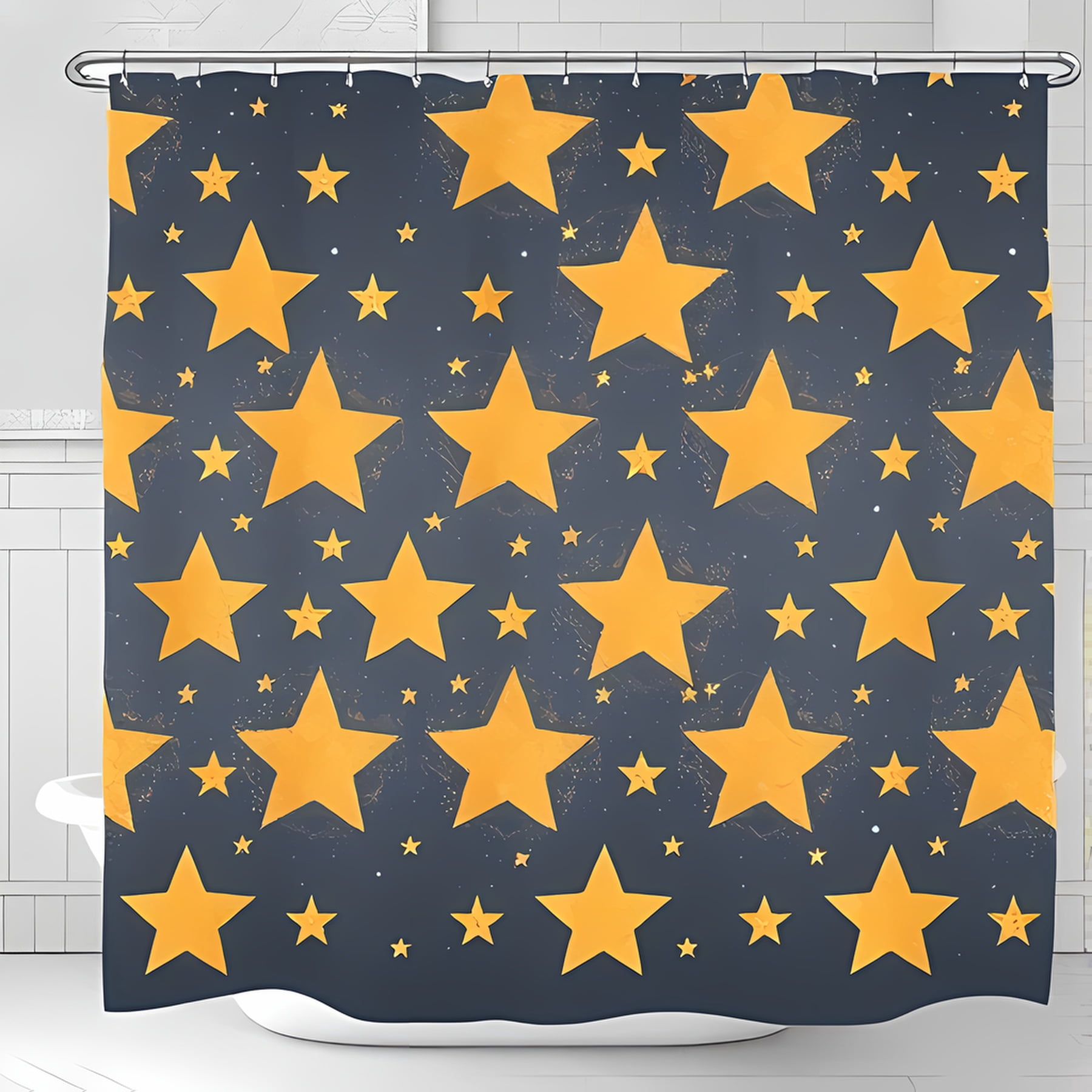 Charming Dark Gray Shower Curtain with Vintage Pattern - Elegant ...
