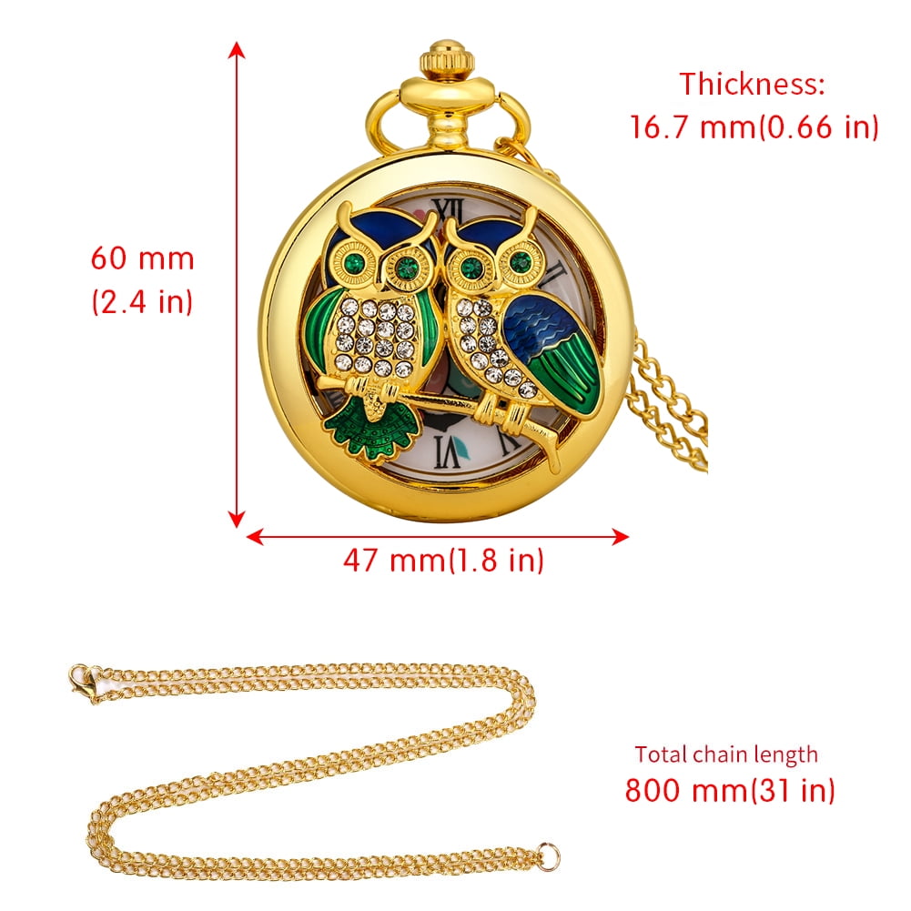 Charming Diamond-encrusted Luxury Owl Golden Handicraft Artwork Hollow ...