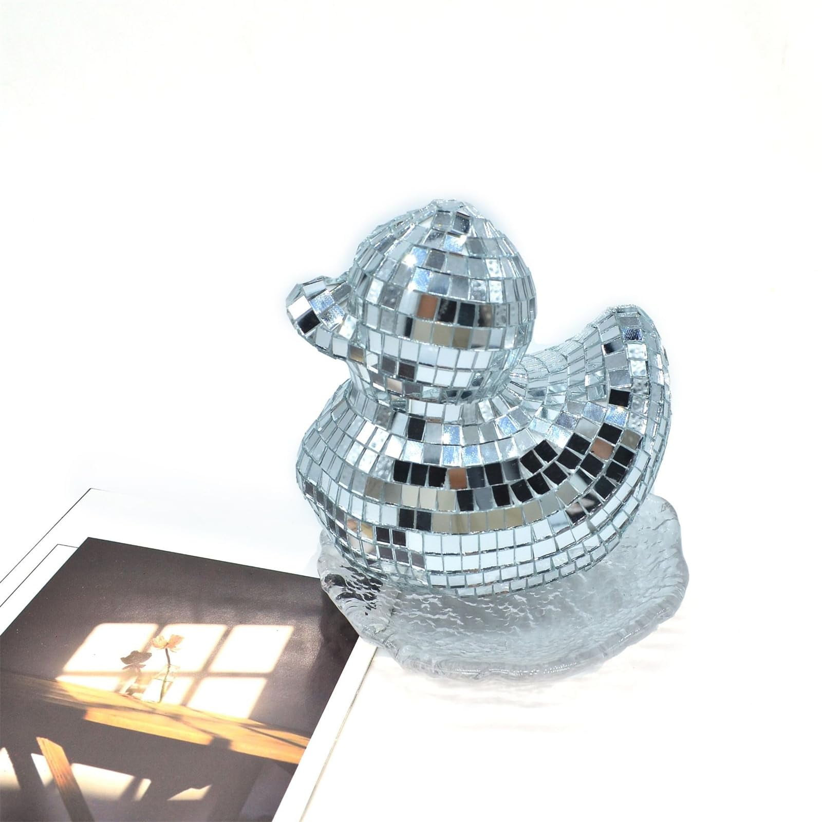 Charming Disco Mirror Duck,Cute Duck Disco Ball,Table Disco Decor ...