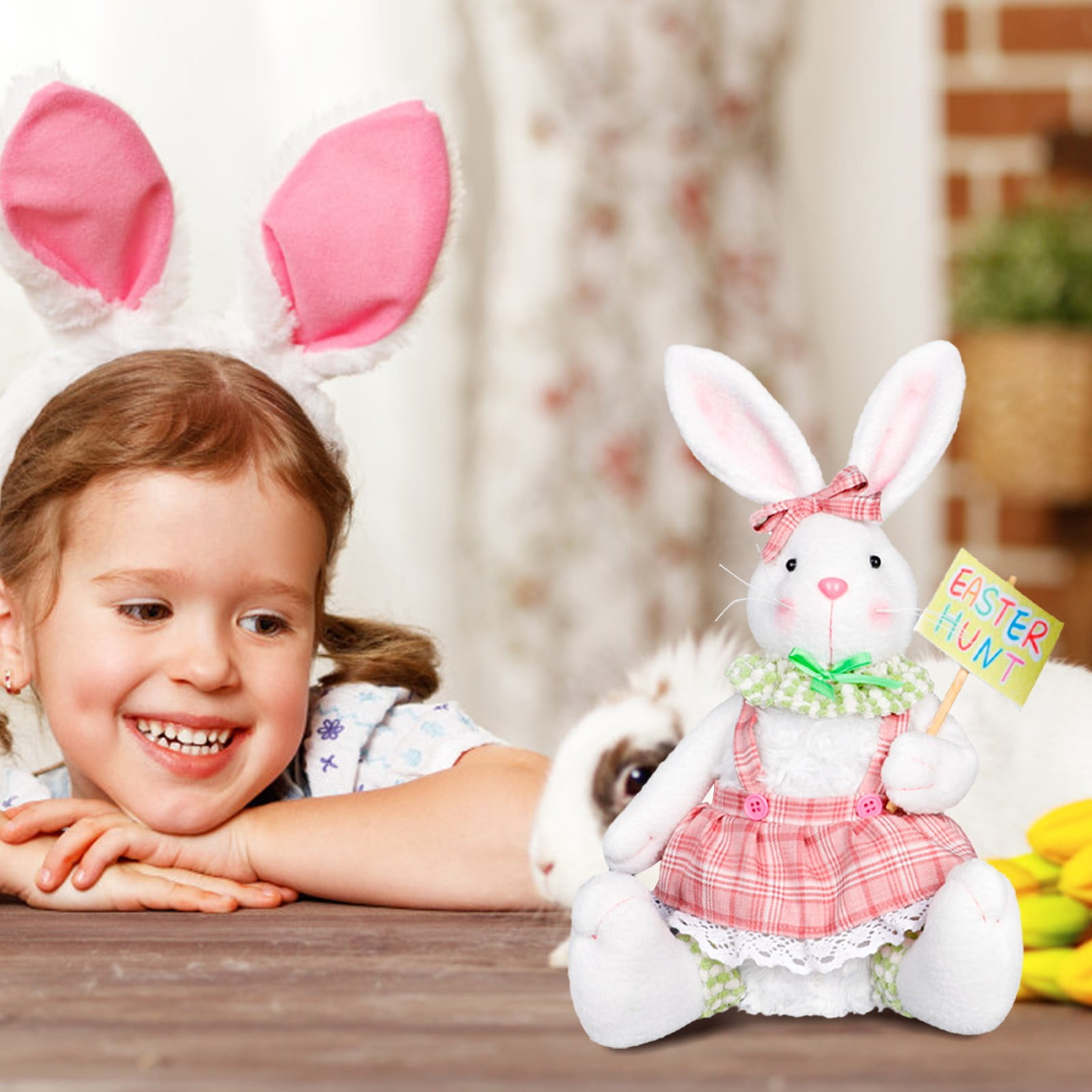 Charming Easter Plush Rabbit Ornaments: Soft Bunny Doll with Carrot ...