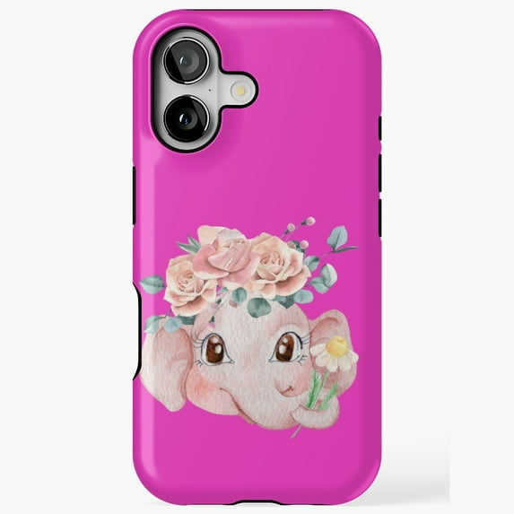 Charming Elephant Floral Wildlife Design iPhone Case for iPhone 17 11 ...
