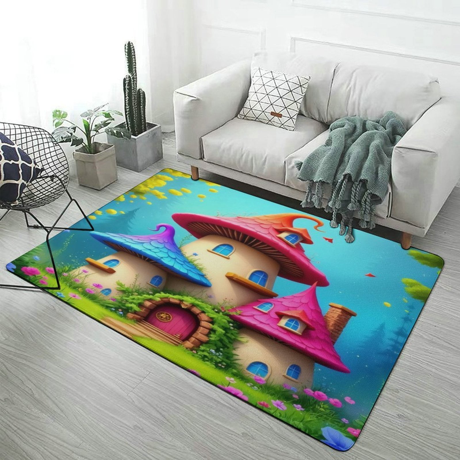 Charming Fairy Tale Cottage Carpet Rug for Home Living Room Bedroom ...