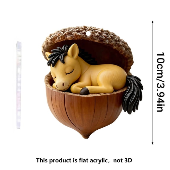 Charming Forest Animals Acorn Ornaments Set, 4-Inch Home Decorative ...