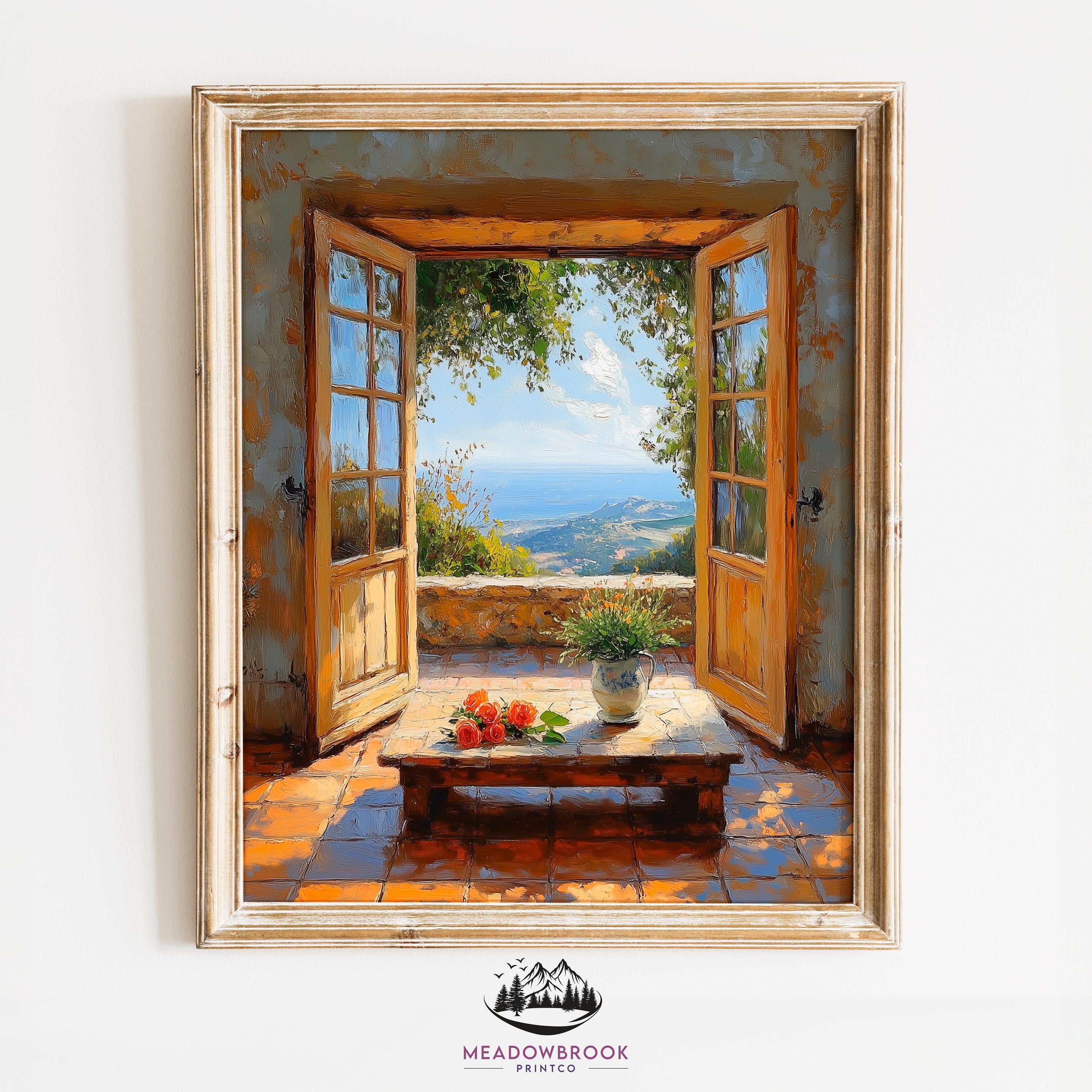 Charming French Door - Vintage Style Printable Wall Art, Rustic ...