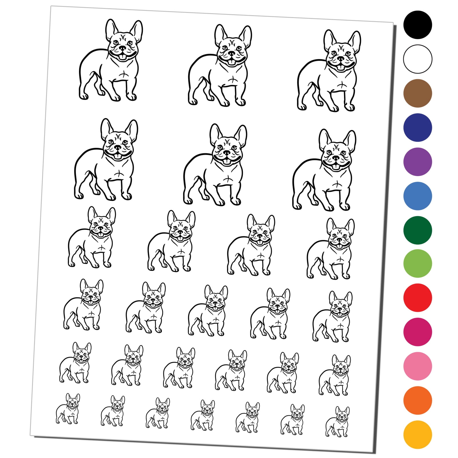 Charming Frenchie French Bulldog Pet Dog Water Resistant Temporary ...