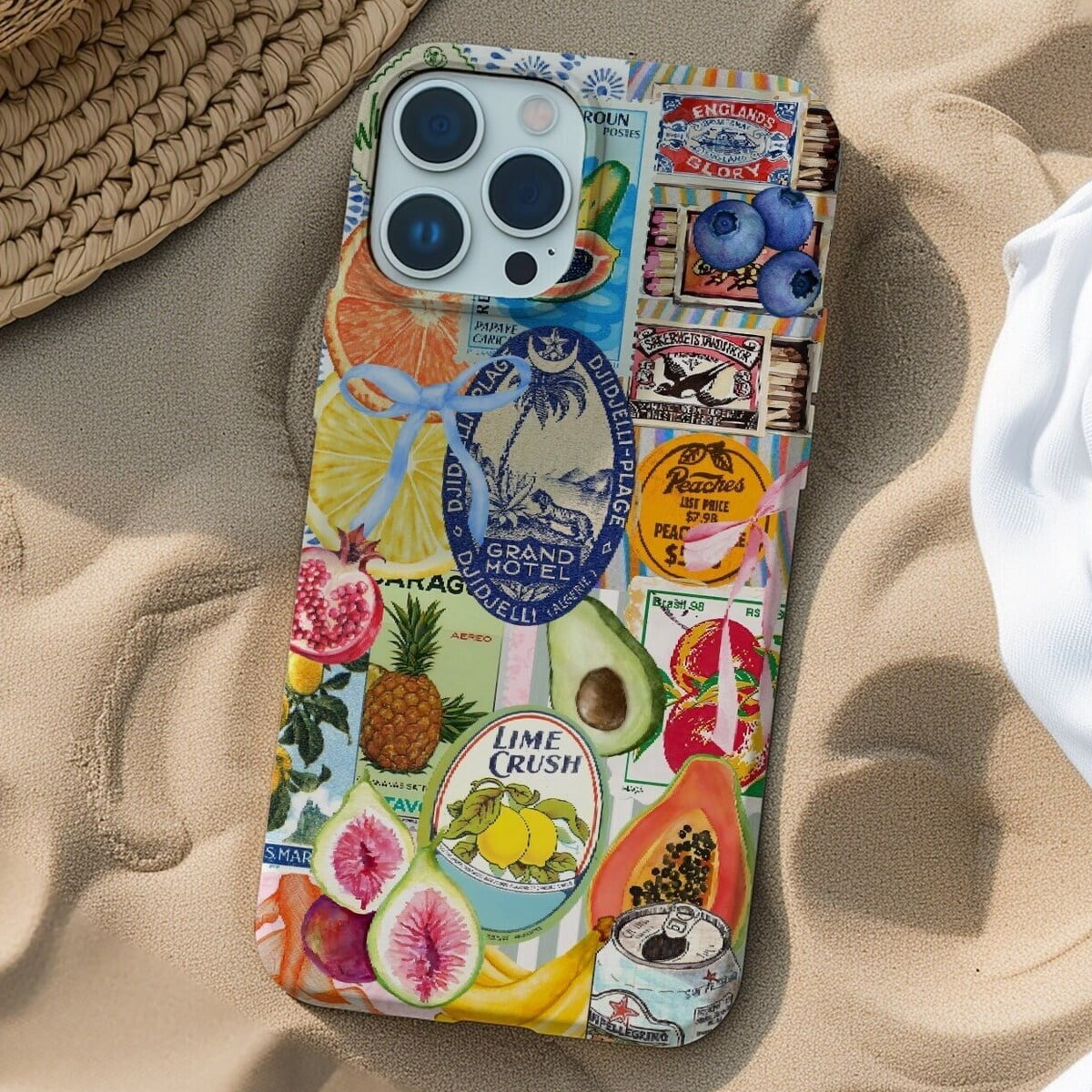 Charming Fruity European Summer Collage Phone Case with a 'Ciao Bella ...