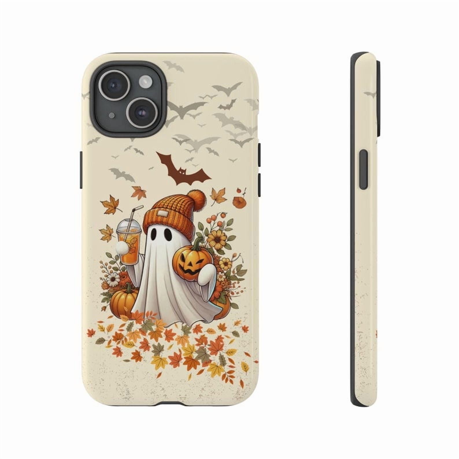 Charming Ghost Autumn Season Pumpkin Spice Latte Retro Case for iPhone ...