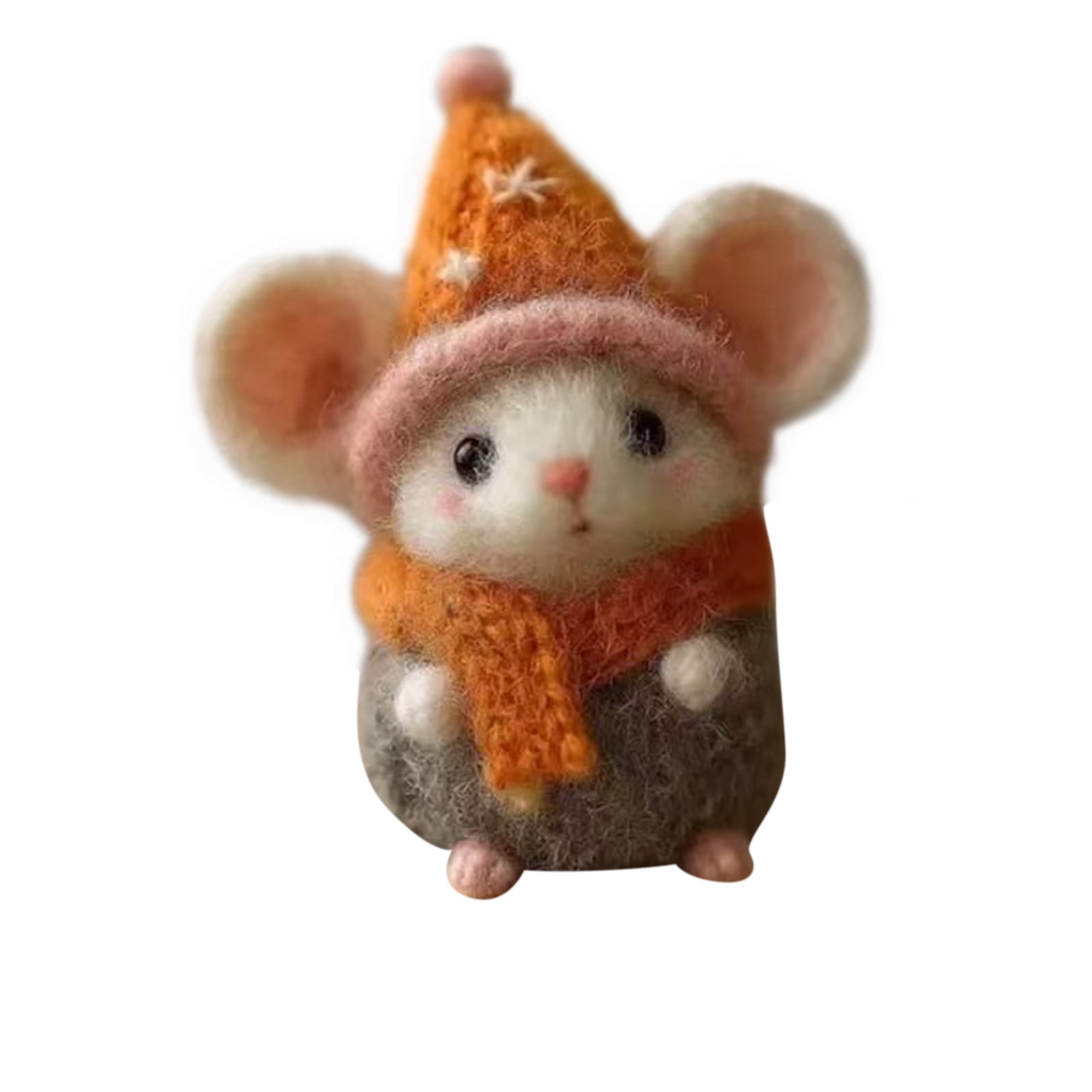 Charming Handmade Felt Mouse, Mouse Ornament, Felt Animal Ornaments ...