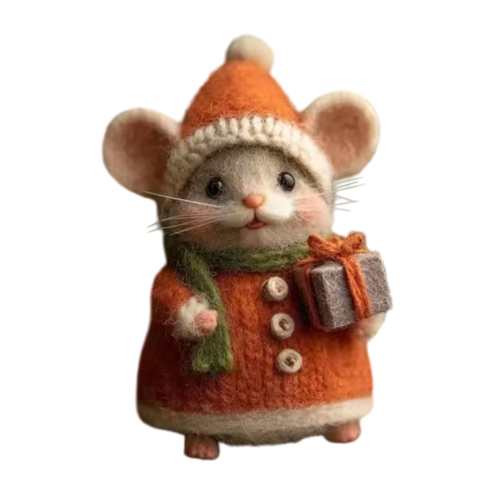 Charming Handmade Felt Mouse, Mouse Ornament, Felt Animal Ornaments ...