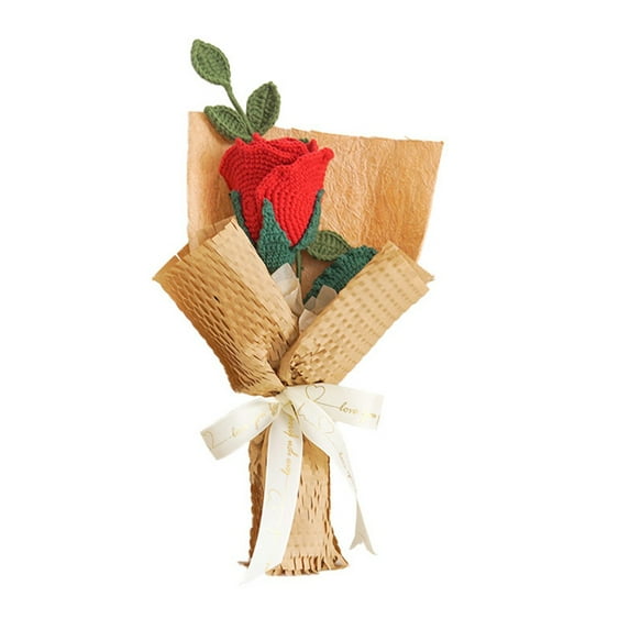 Charming Handwoven Rose Bouquet:Easy to Maintain Artificial Flower ...