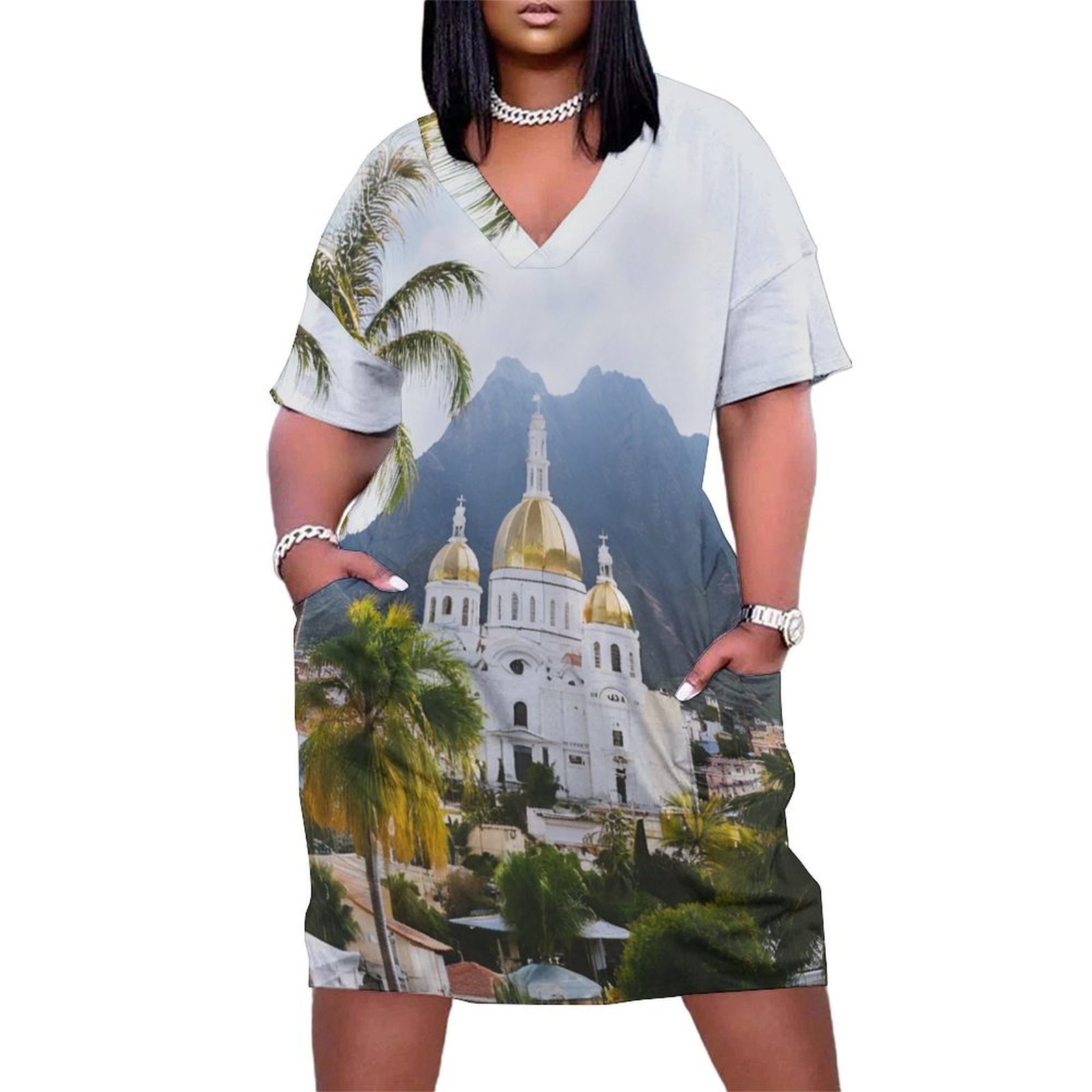 Charming Hillside Village Loose Pocket Dress Dresses Summer Summer ...