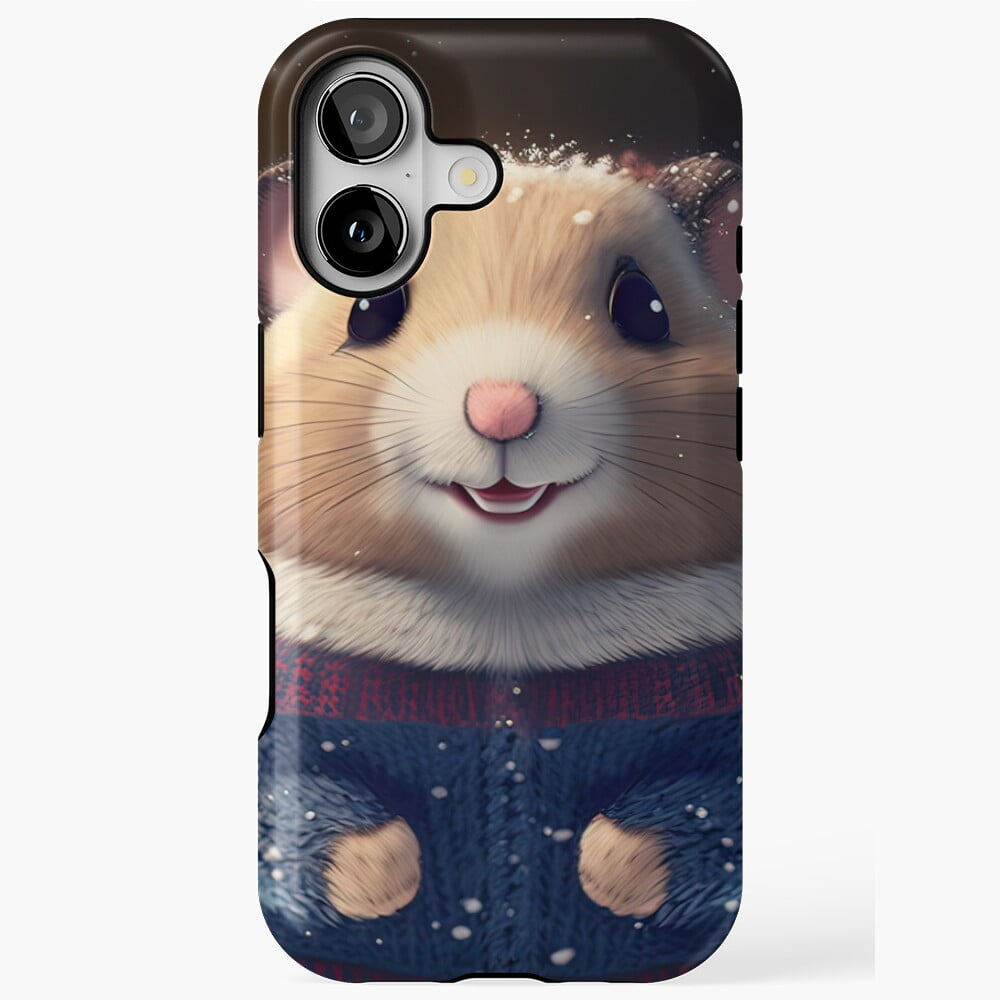 Charming Holiday Cute Christmas Hamster Phone Case 17 16 15 14 13 12 11 ...