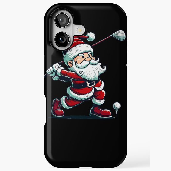 Charming Holiday Golfer Festive Swing Design Case for iPhone 17 16 15 ...