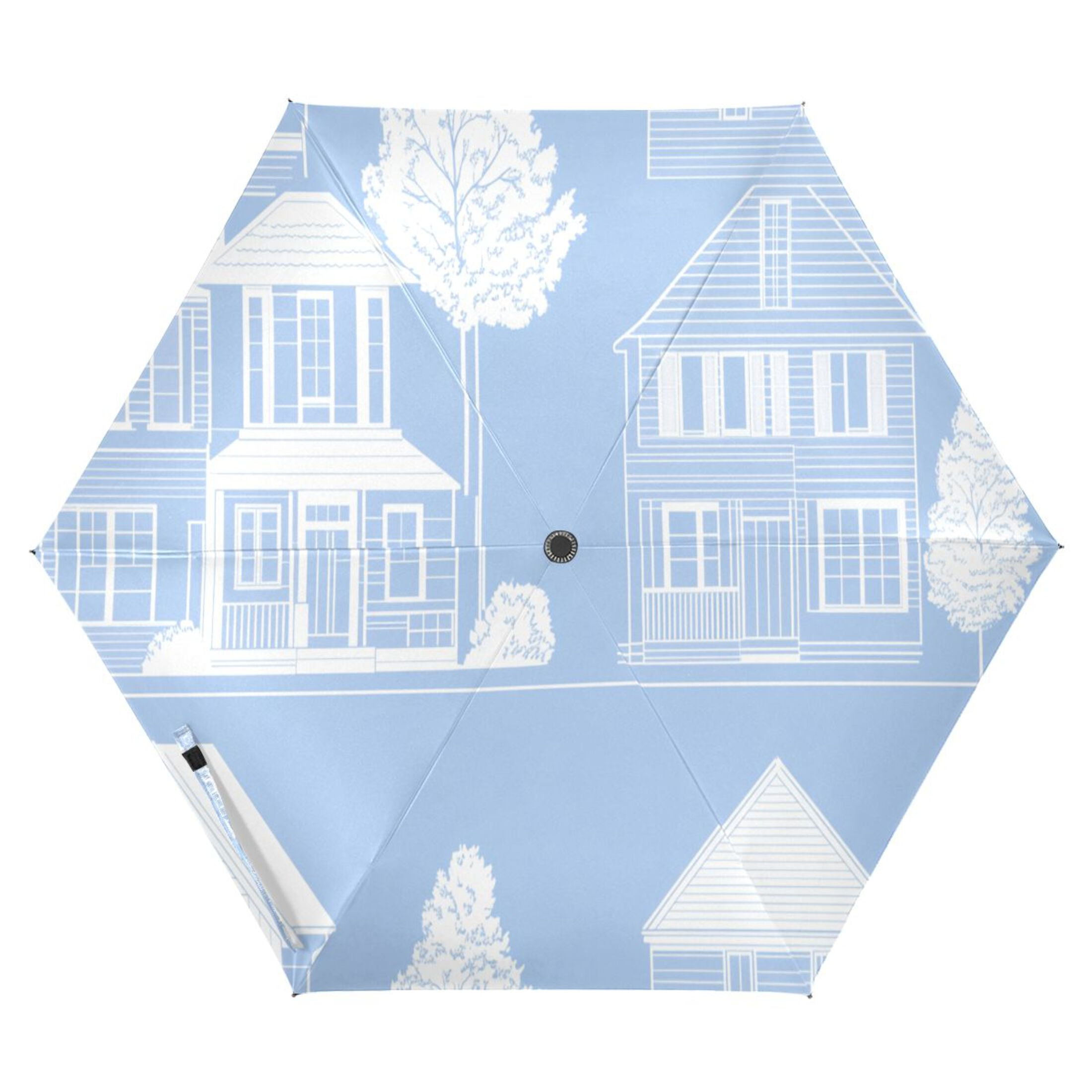 Charming House Outline UV50+ Sunscreen Portable Umbrella, Waterproof, Ultra Lightweight 240g ...