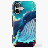Charming Humpback Whale Drawing Art Phone Case 17 16 15 14 13 12 11 Pro ...