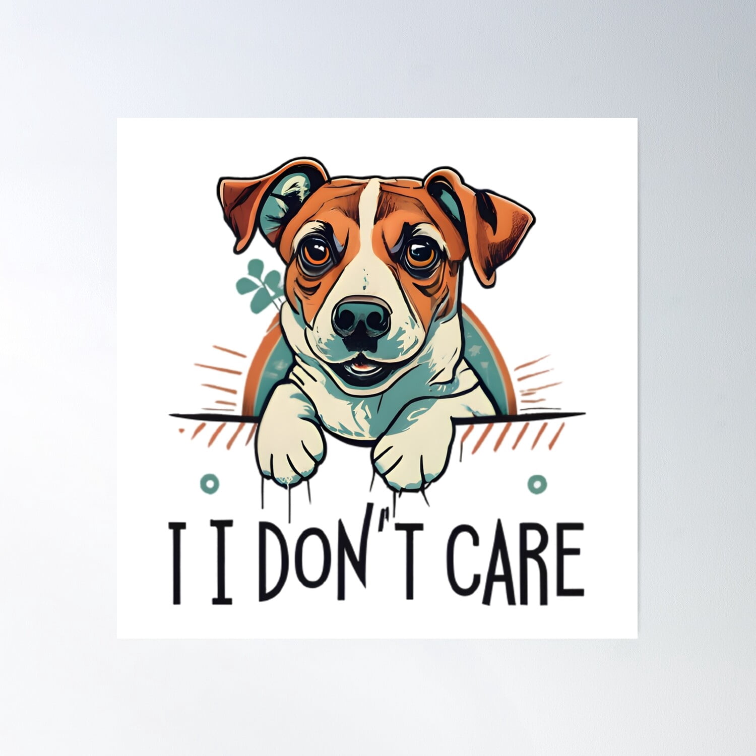 Charming Jack Russell Dog Art - Expressing 'I Don'T Care' Attitude ...