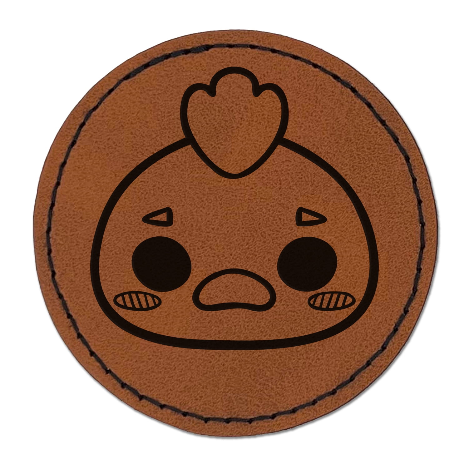 Charming Kawaii Chibi Chicken Face Blushing Cheeks Farm Eggs 2.5" Faux ...
