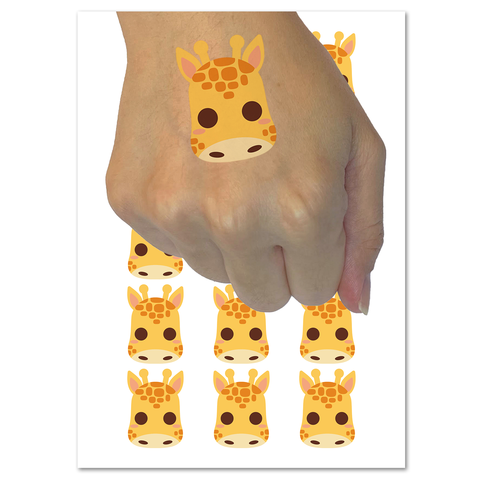 Charming Kawaii Chibi Giraffe Face Blushing Cheeks Water Resistant ...