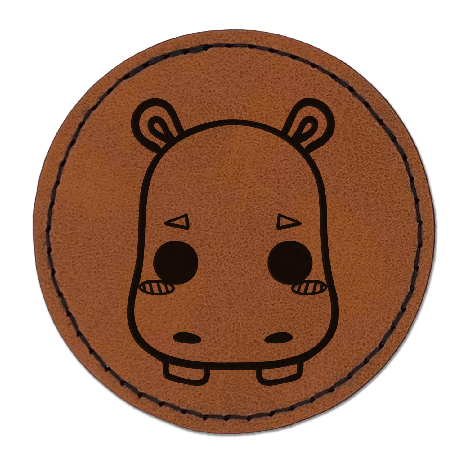 Charming Kawaii Chibi Hippopotamus Face Blushing Cheeks 2.5" Faux ...