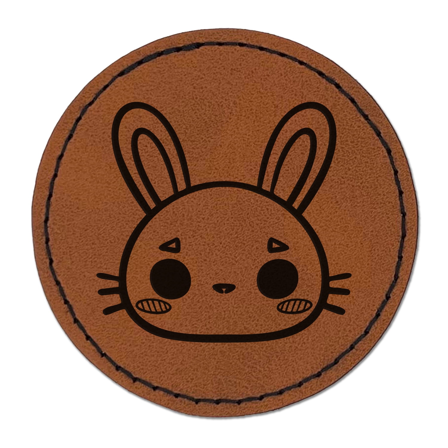 Charming Kawaii Chibi Rabbit Bunny Face Blushing Cheeks 2.5" Faux ...