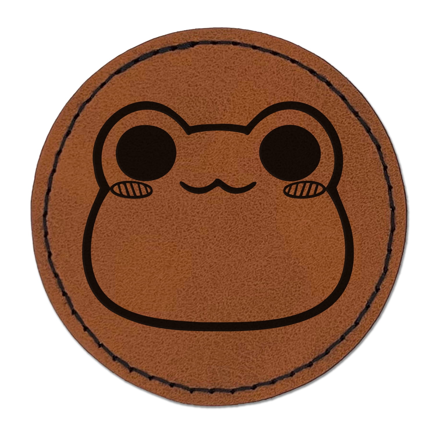 Charming Kawaii Chibi Smug Frog Toad Face Blushing Cheeks 2.5" Faux ...