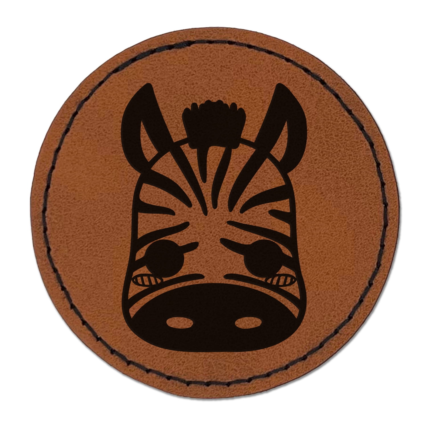 Charming Kawaii Chibi Zebra Face Blushing Cheeks 2.5" Faux Leather ...
