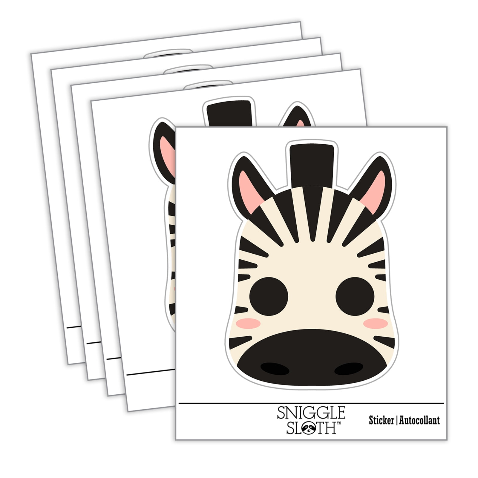 Charming Kawaii Chibi Zebra Face Blushing Cheeks Car Window Bumper ...