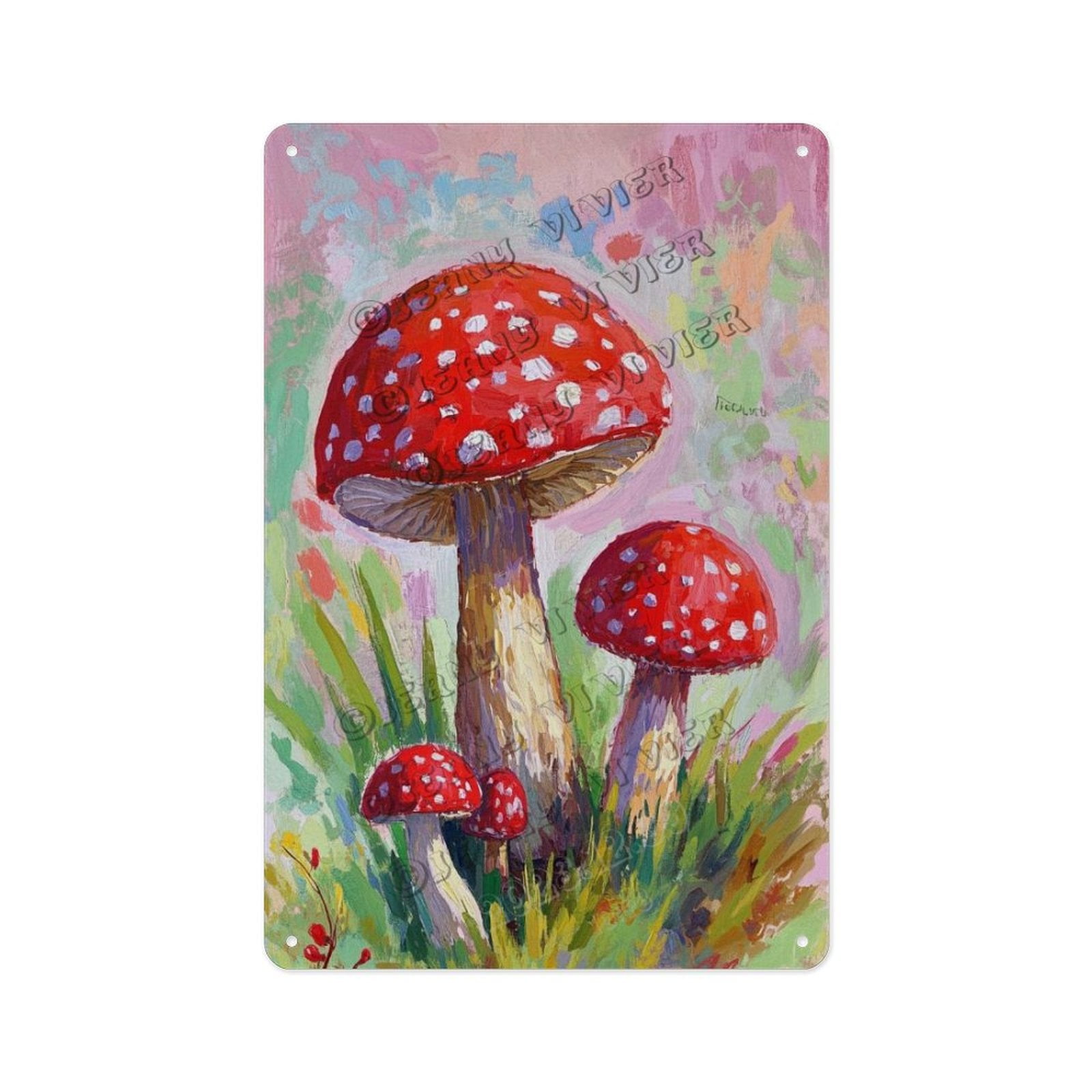 Charming Mushroom Aluminum Sign – Fun, Rustic Fungi Design for Kitchen ...