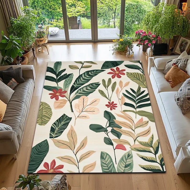 Charming Palm Tree Print Anime Area Rug Manga Japanese Animation ...