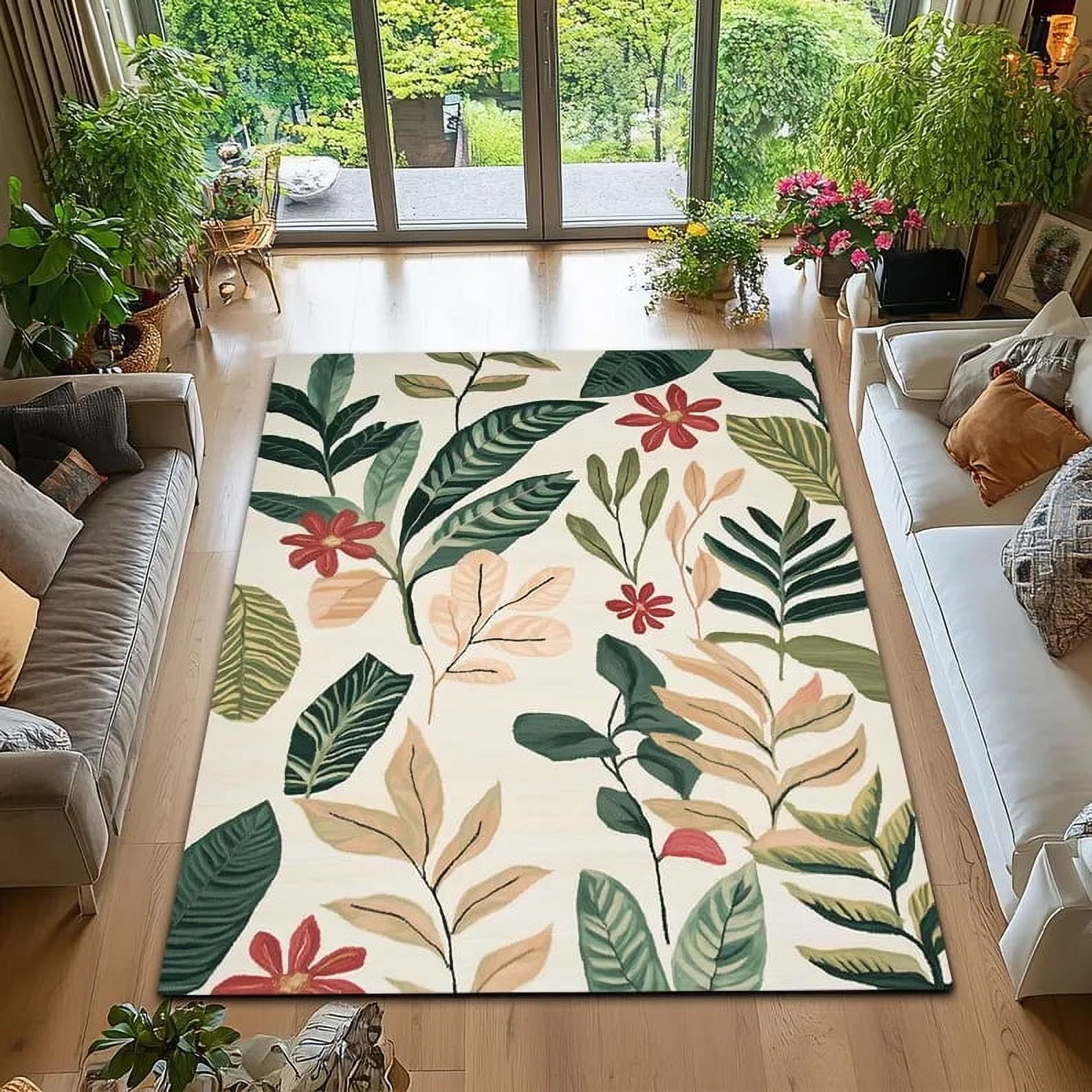 Charming Palm Tree Print Anime Area Rug Manga Japanese Animation ...