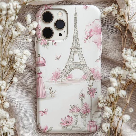 Charming Parisian Floral Chinoiserie Phone Case iPhone 17 16 15 14 13 ...