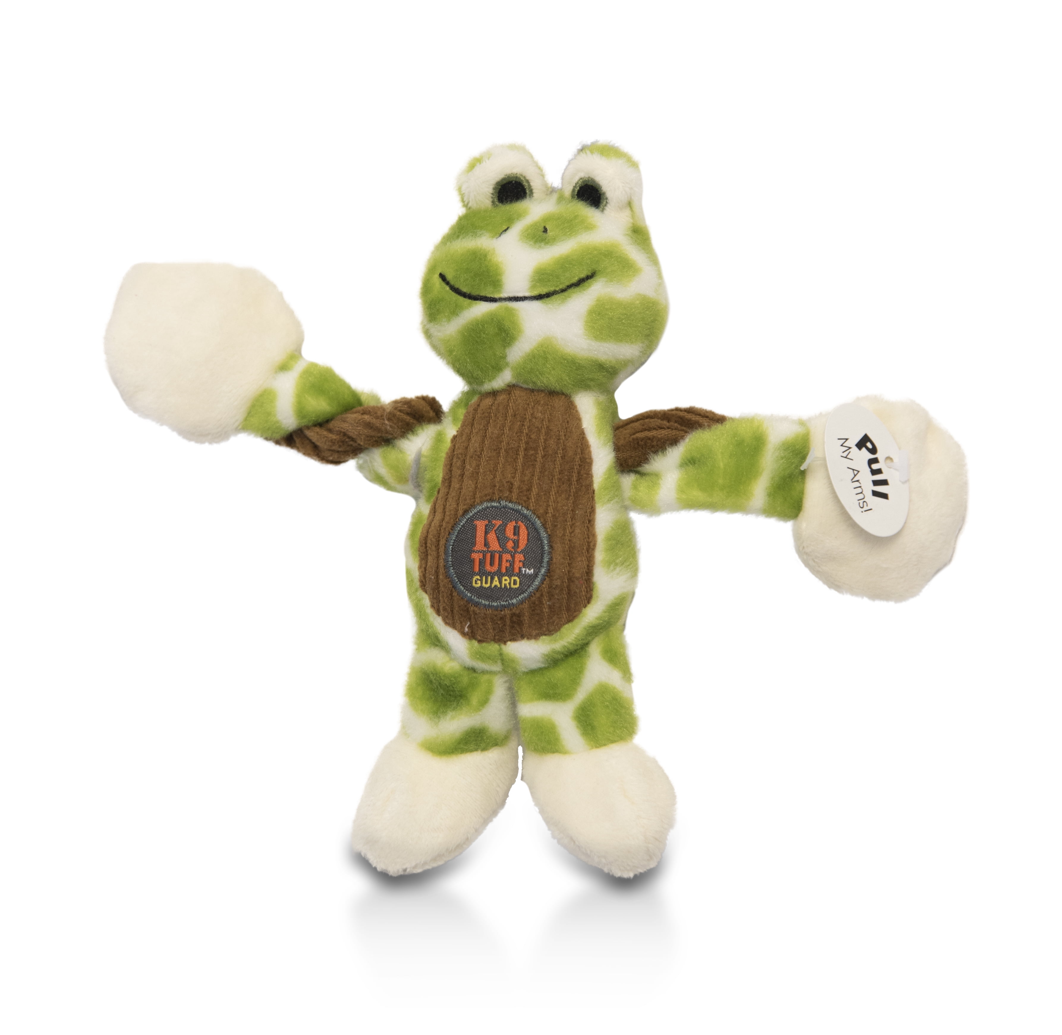 Charming Pet Products Baby Pulleez Frog Plush Dog Toy with Squeakers ...