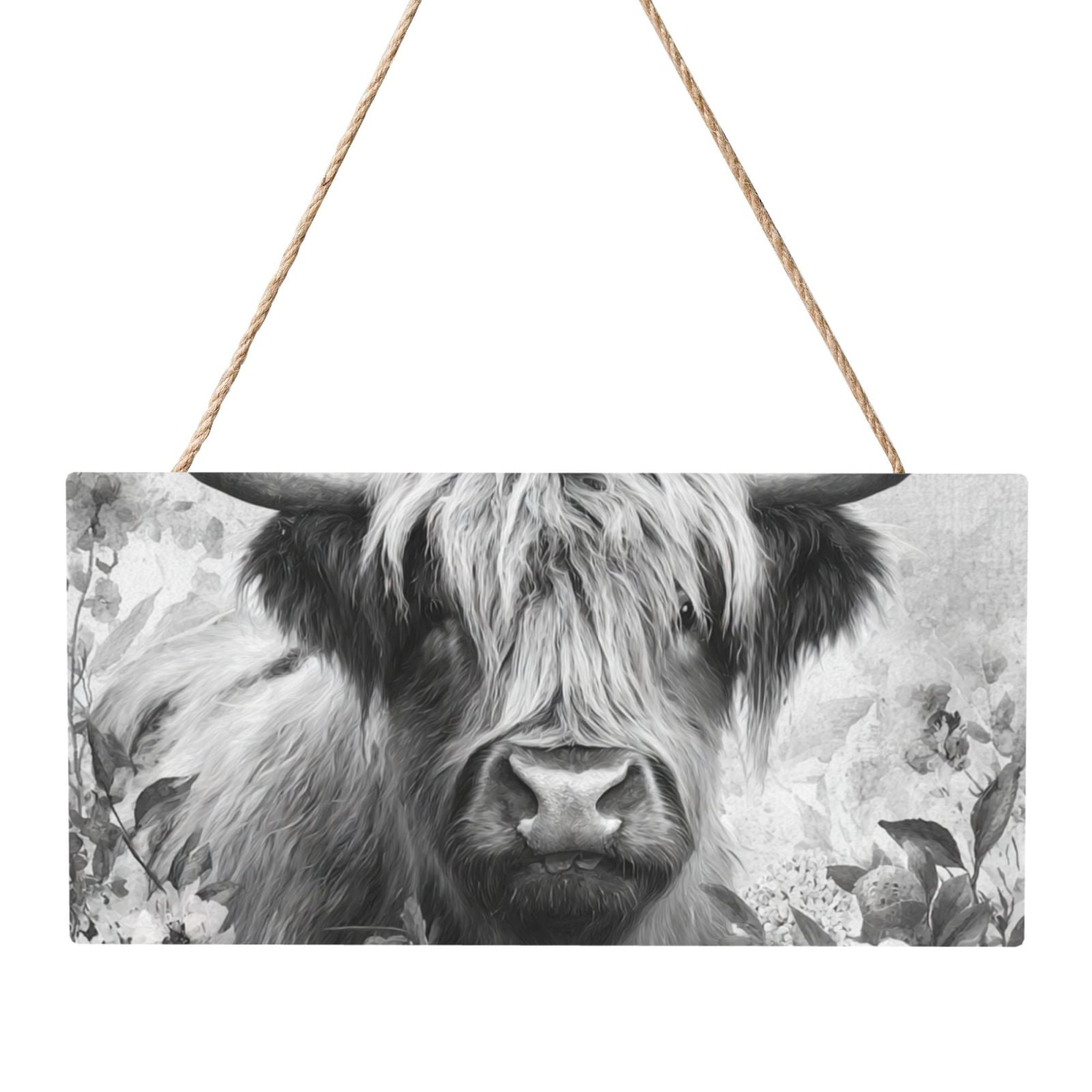 Charming Rectangular Wooden Decor Sign - Lightweight Density Board ...