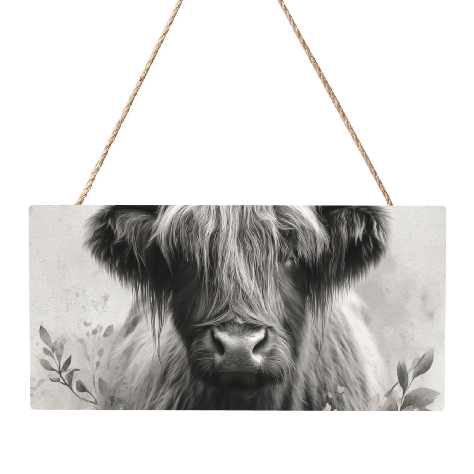 Charming Rectangular Wooden Decor Sign - Lightweight Density Board ...
