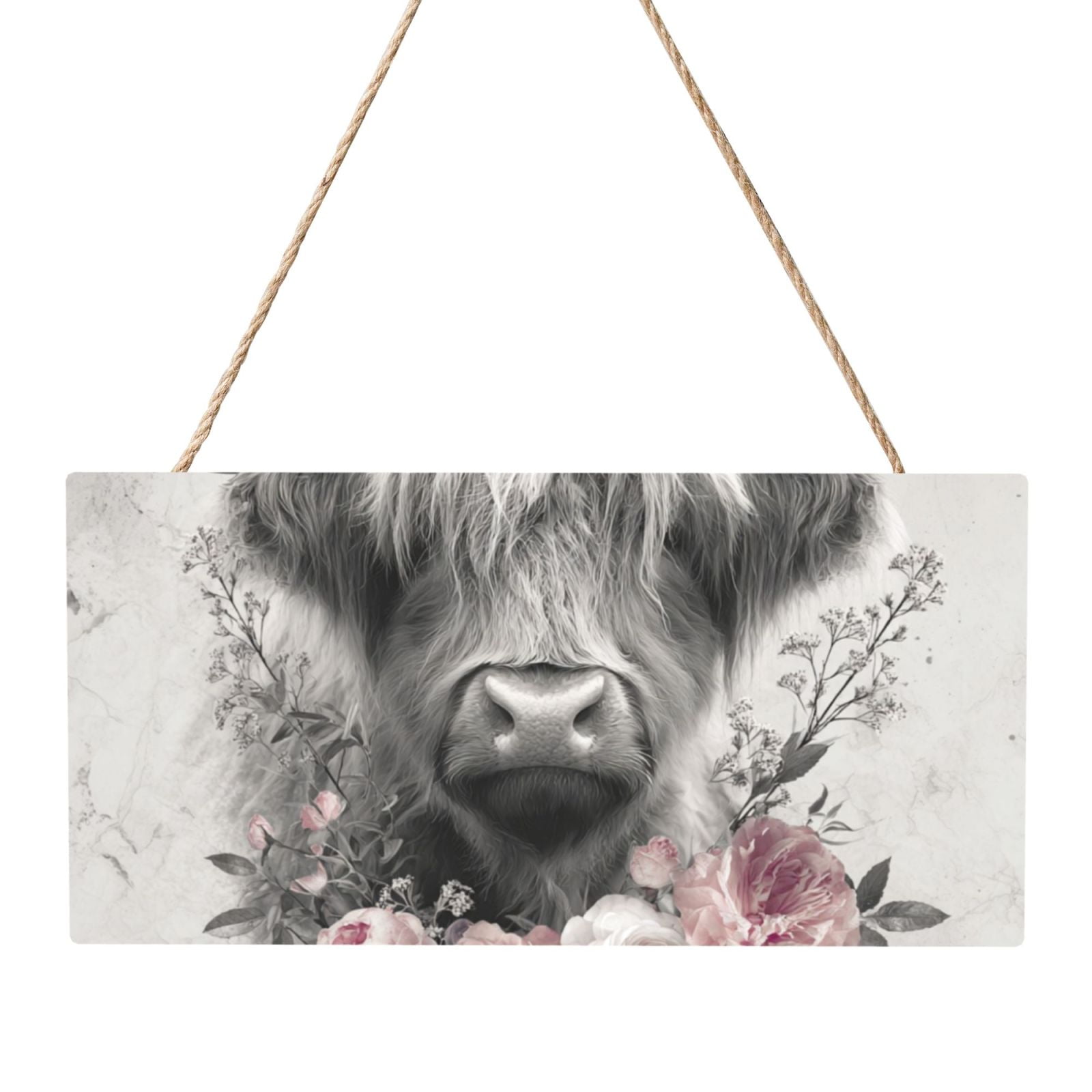 Charming Rectangular Wooden Decor Sign - Lightweight Density Board ...