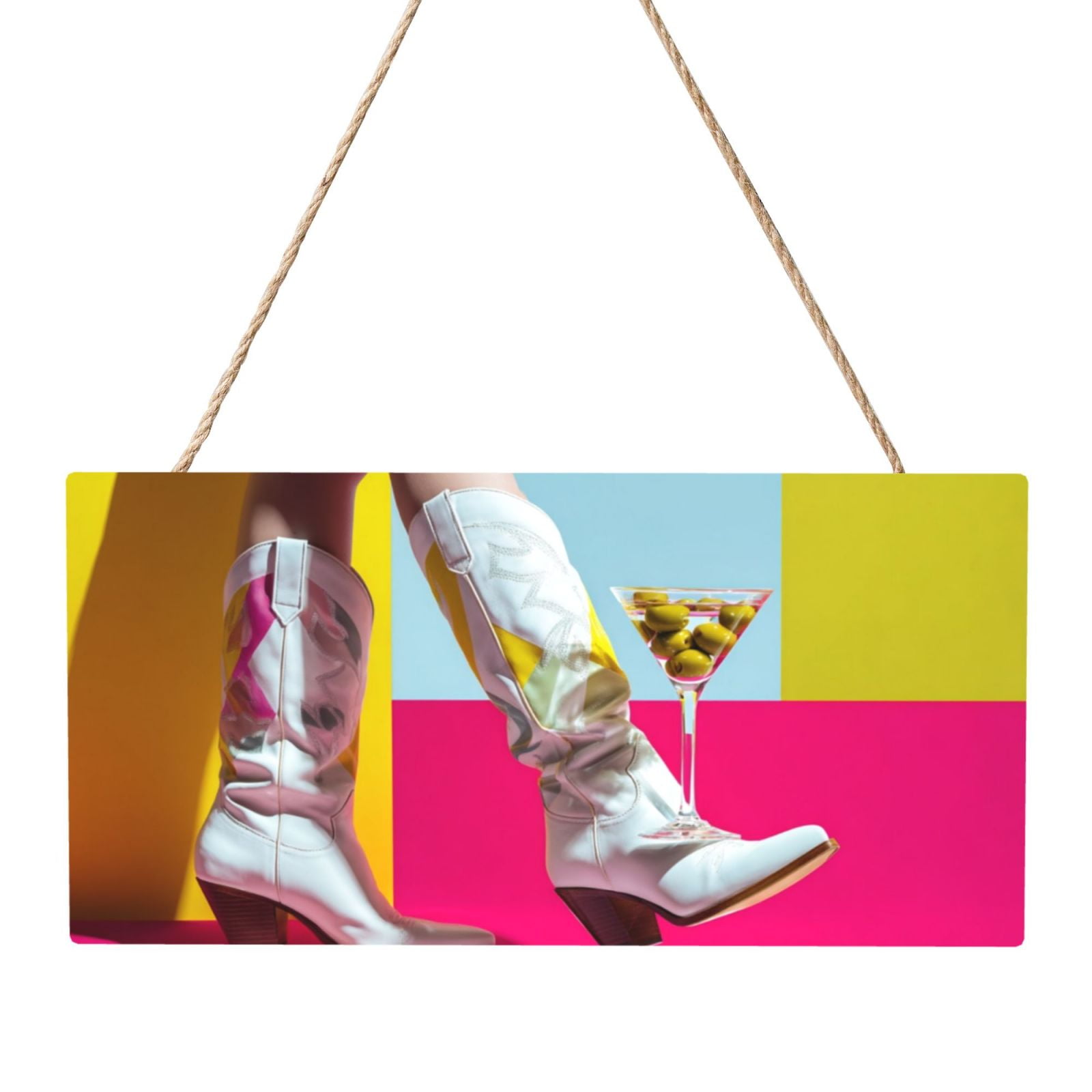 Charming Rectangular Wooden Decor Sign - Lightweight Density Board ...