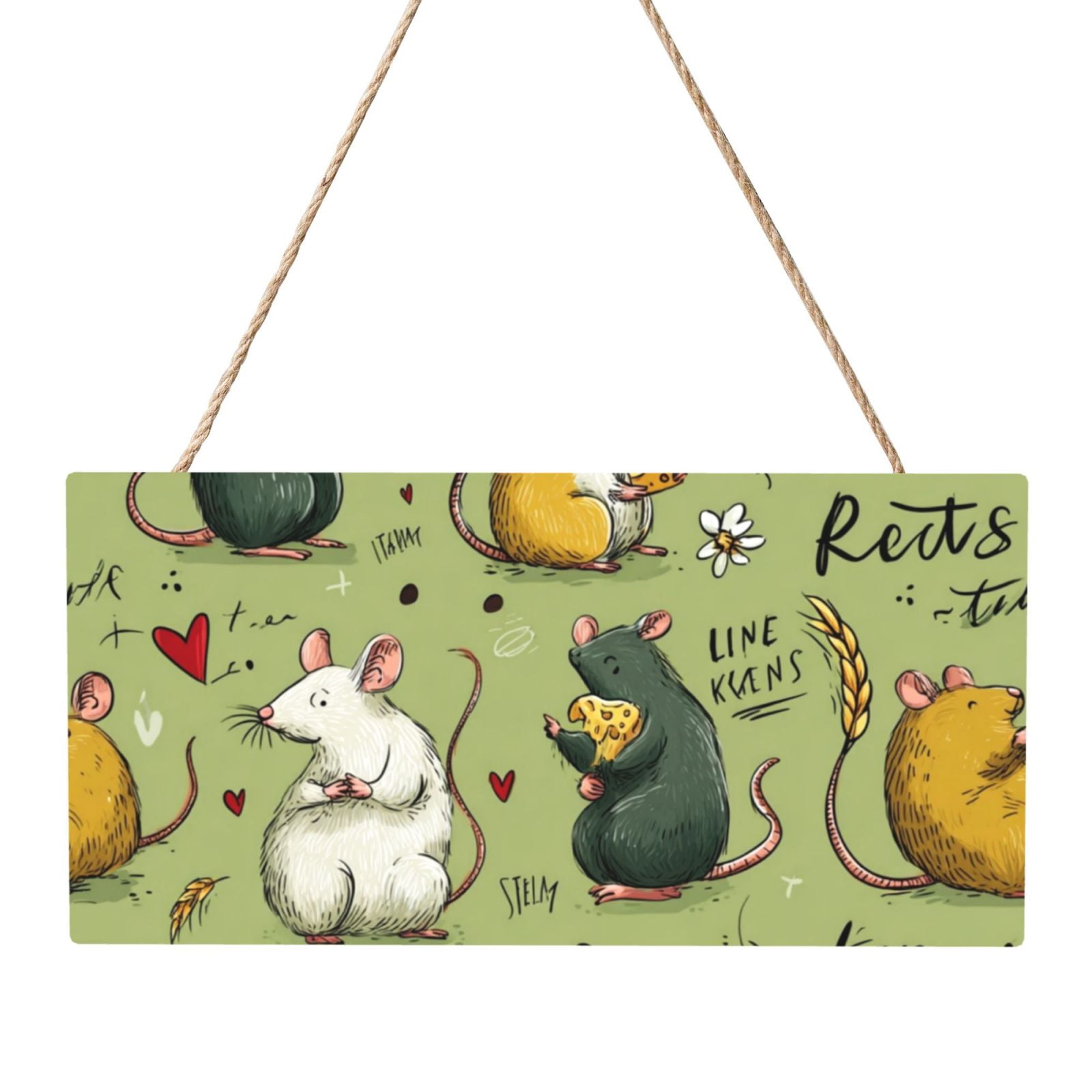 Charming Rectangular Wooden Decor Sign - Lightweight Density Board ...