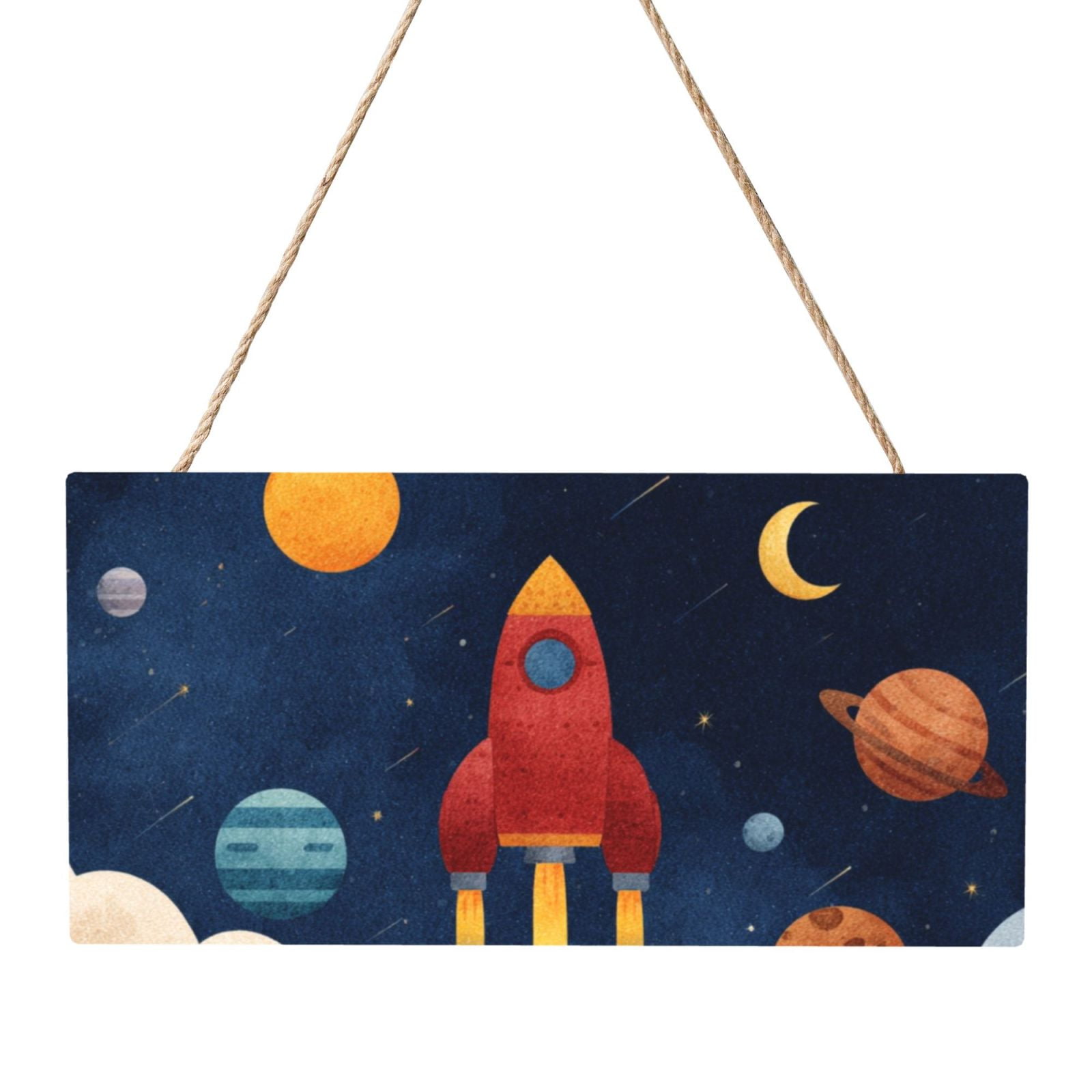Charming Rectangular Wooden Decor Sign - Lightweight Density Board ...