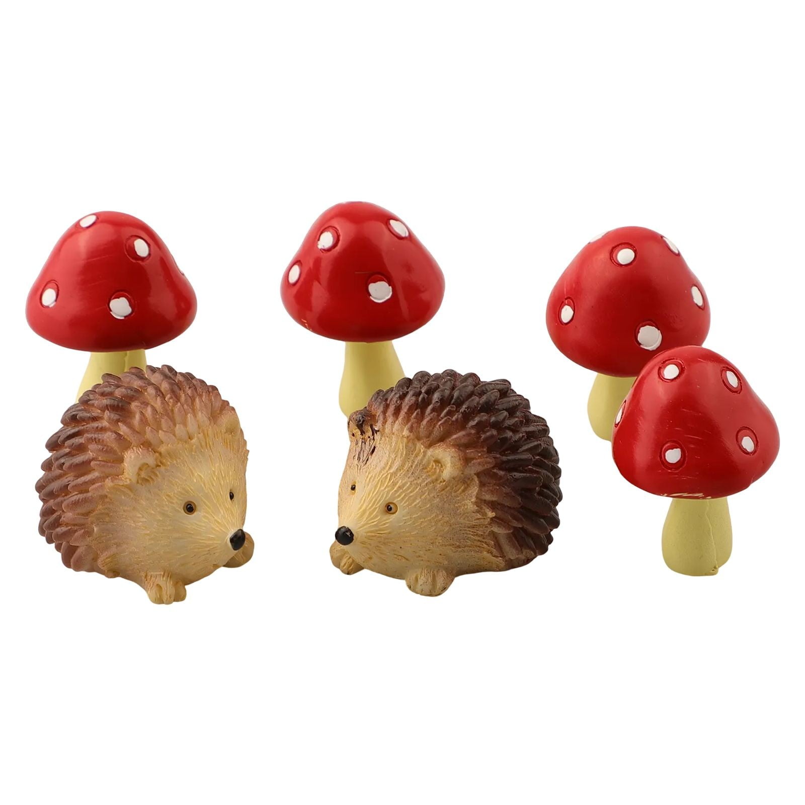 Charming Resin Hedgehog and Mushroom Garden Accessories for Fairy Tales ...