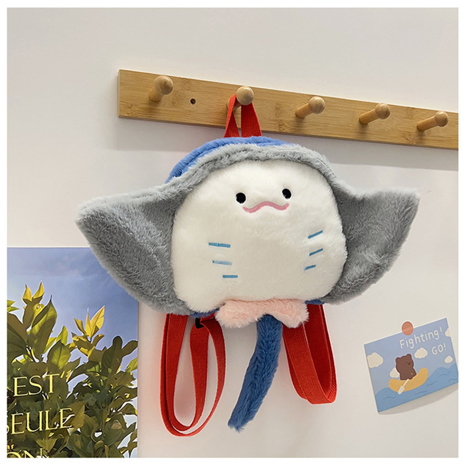Charming Sea Creature Stuffed Backpack Lightweight Knapsack for Street ...