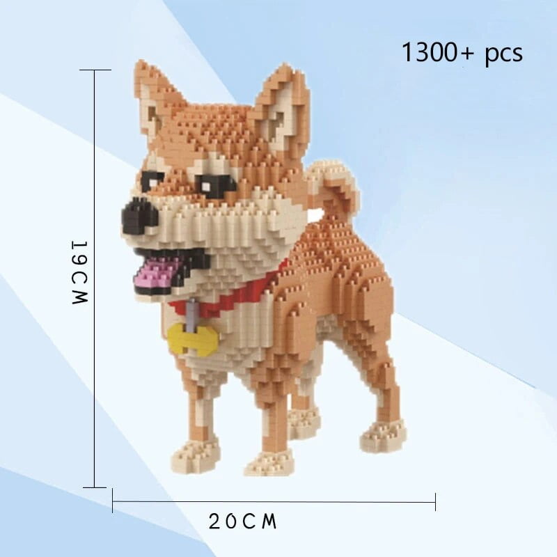 Charming Shiba Inu or Black Cat Building Block Kit (in bag) Delightful ...