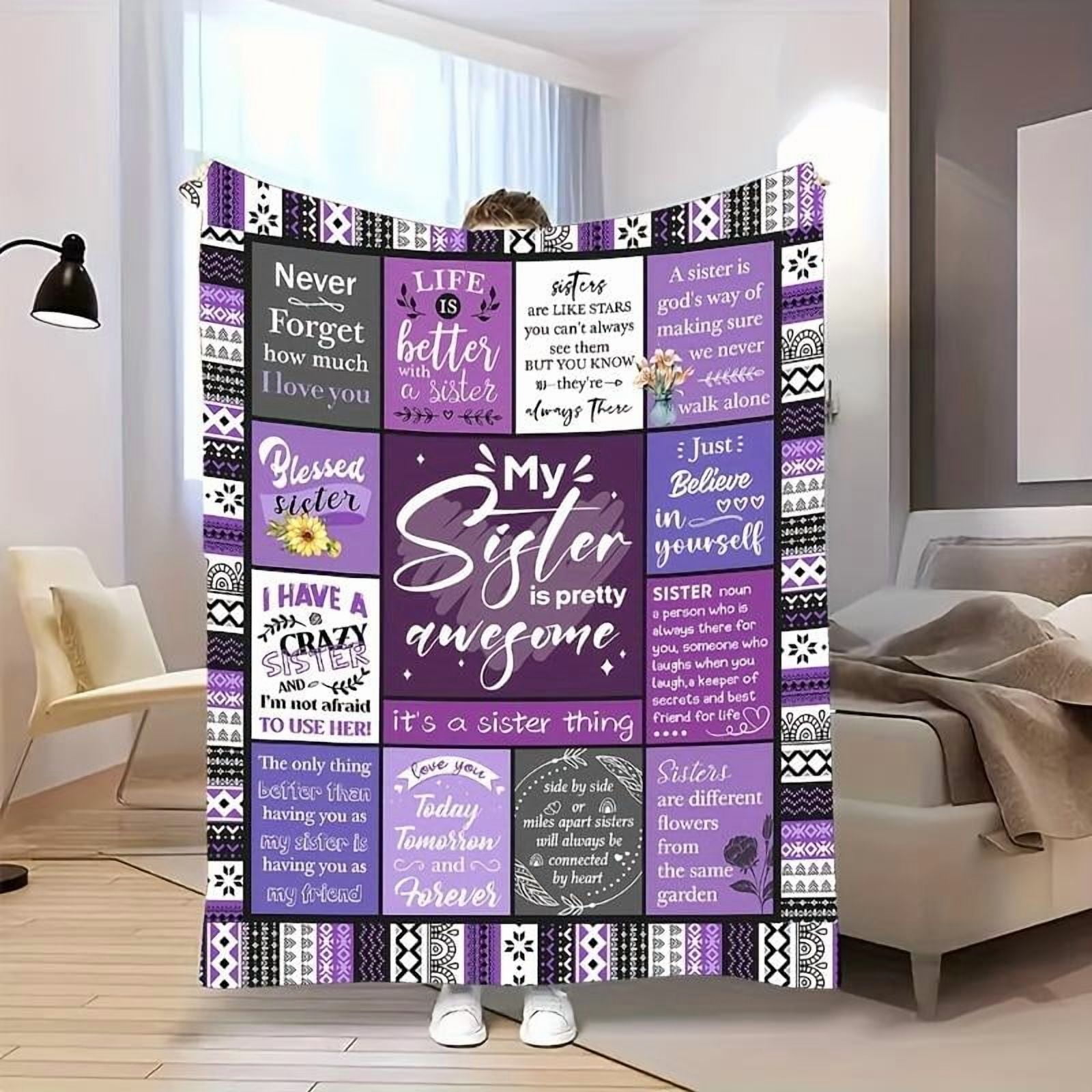 Charming Sister-to-Sister Gift Blanket - Perfect for Birthdays & Mother ...