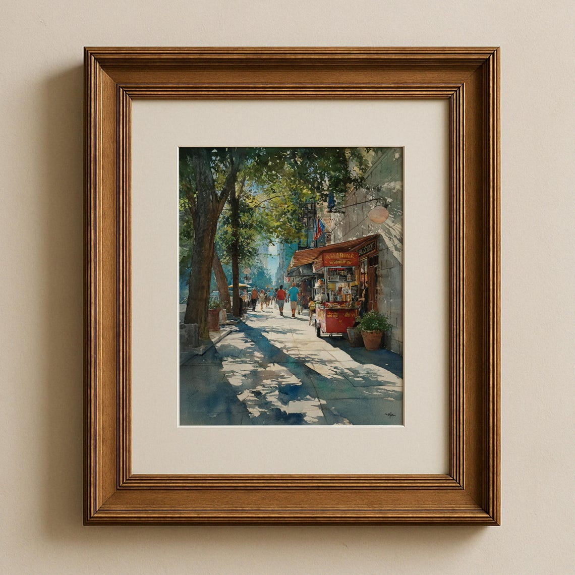 Charming Small Town Print Poster Wall Art Rustic Modern Street Scene ...