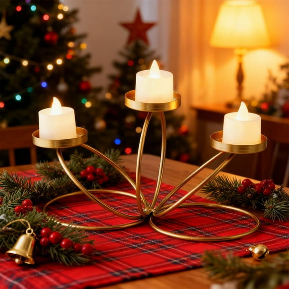 Charming Three-Armed Candlestick Holders,Elegant Table Centerpieces ...