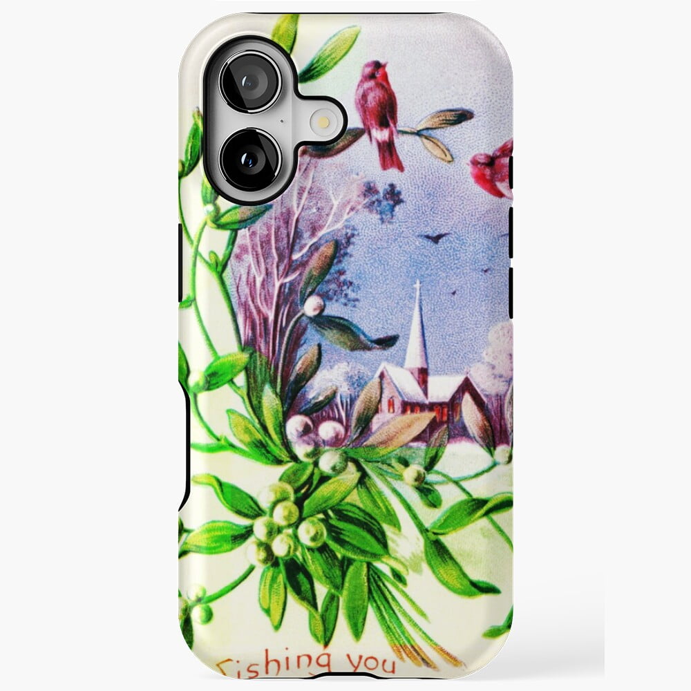 Charming Vintage Holiday Postcard Design Case for iPhone 17 11 12 13 14 ...