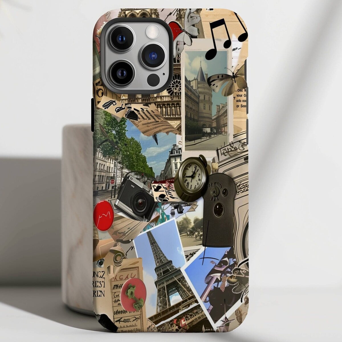 Charming Vintage Paris Collage Phone Case with a Romantic Travel and ...
