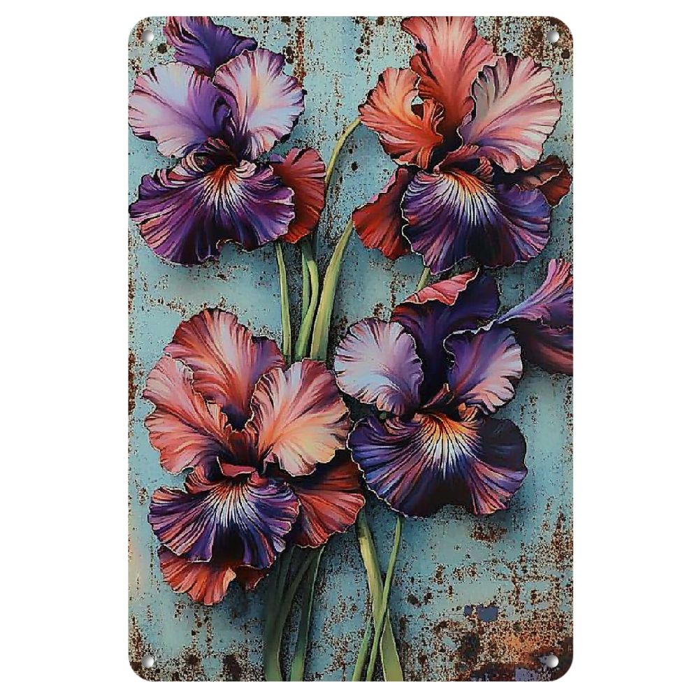 Charming Vintage Tulip Metal Tin Sign - 8x12 Inch | Perfect for Home ...