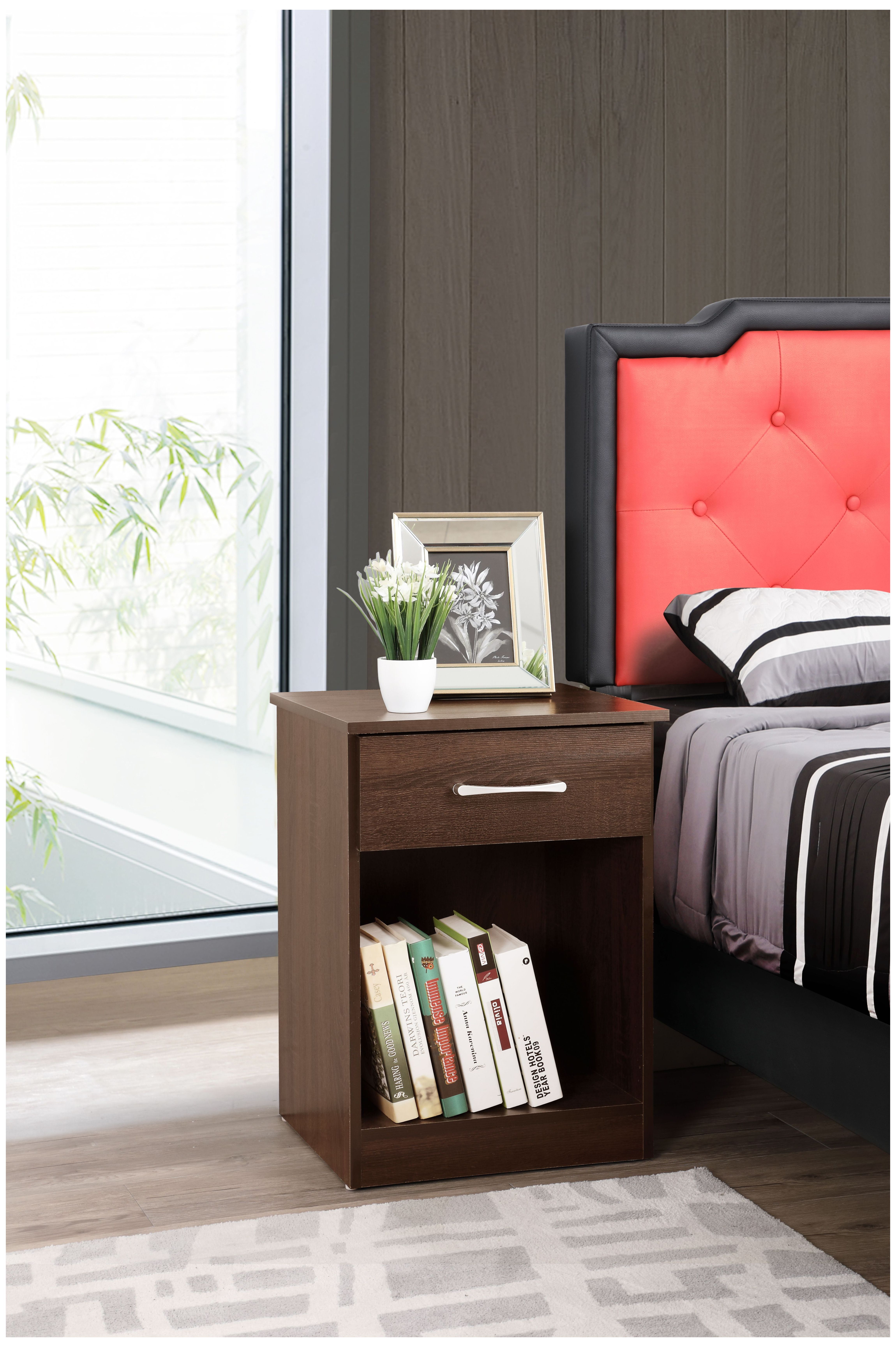 Charming Wenge Nightstand With Sleek Design as Pic - Walmart.com