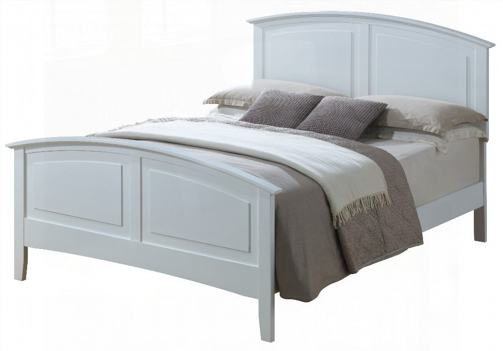 Charming White Queen Size Bed - 50"H, 68"W, 83"D Dimensions & Quick ...