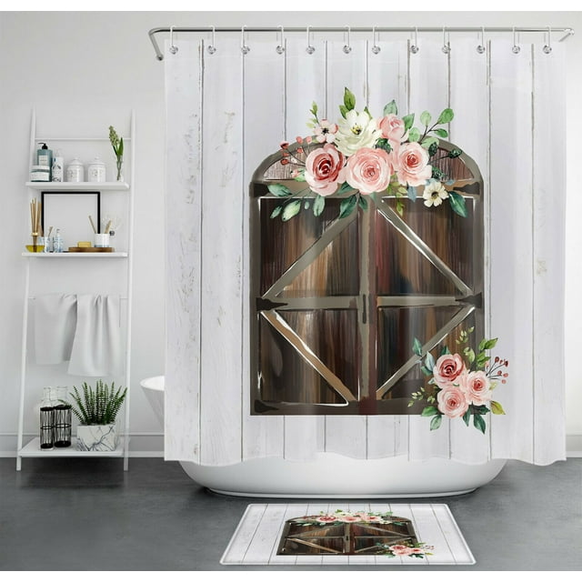 Charming Wood Design Shower Curtain - Elevate Your Bathroom with Rustic ...